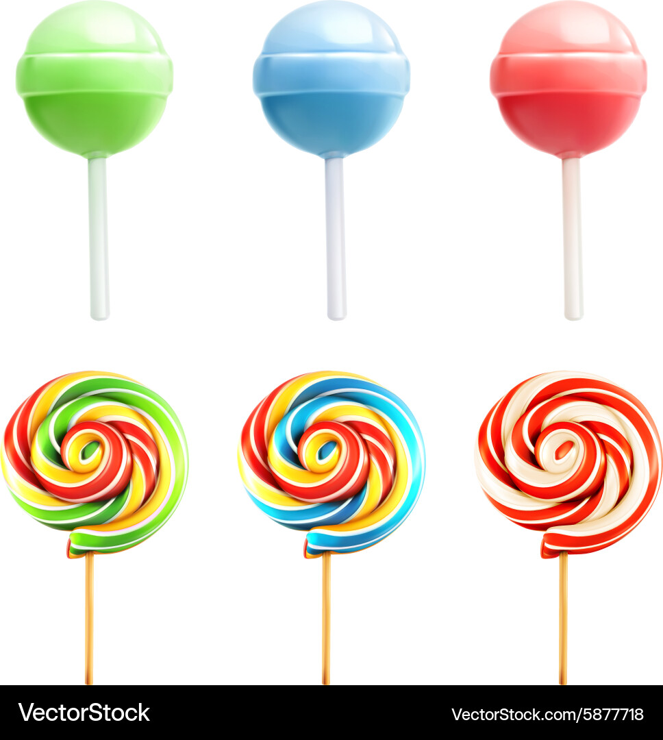 Candy set icons Royalty Free Vector Image - VectorStock