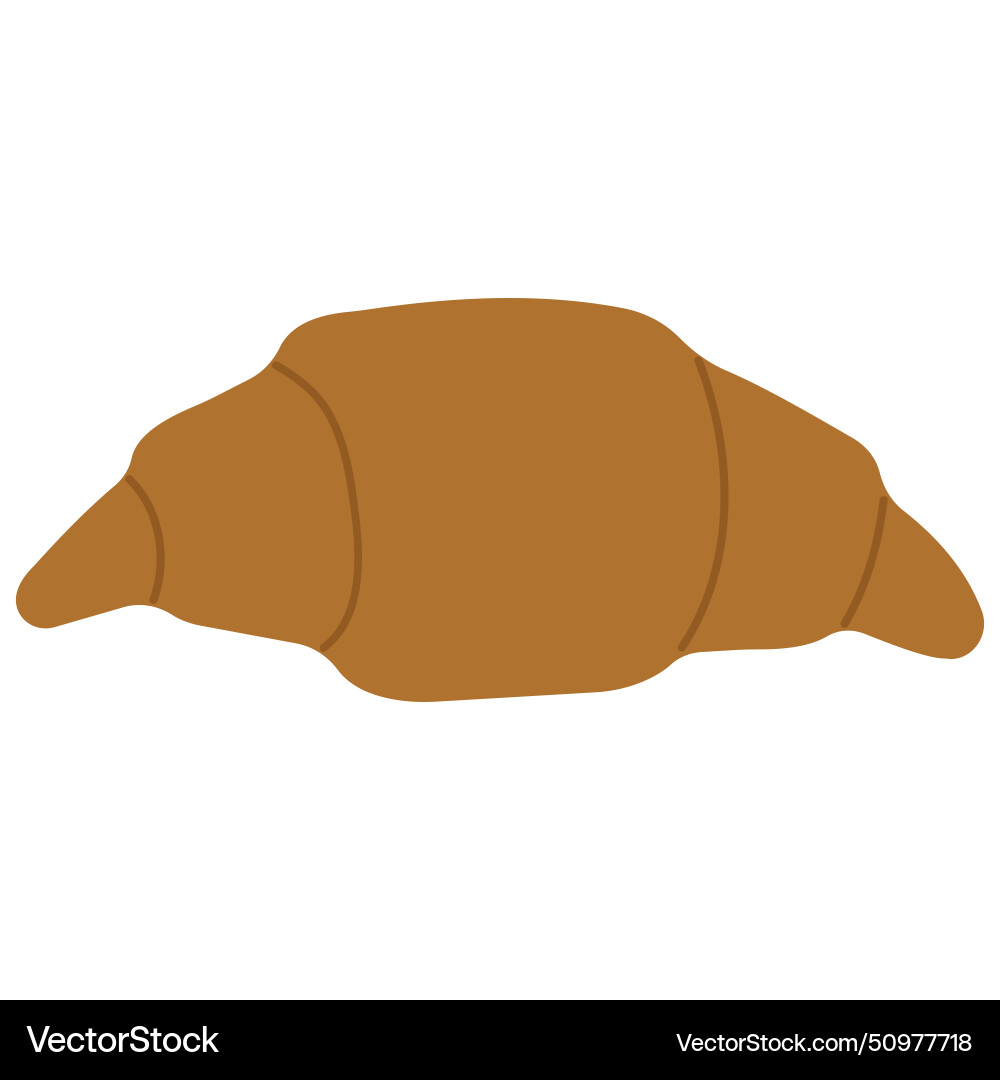 Croissant single 1 Royalty Free Vector Image - VectorStock