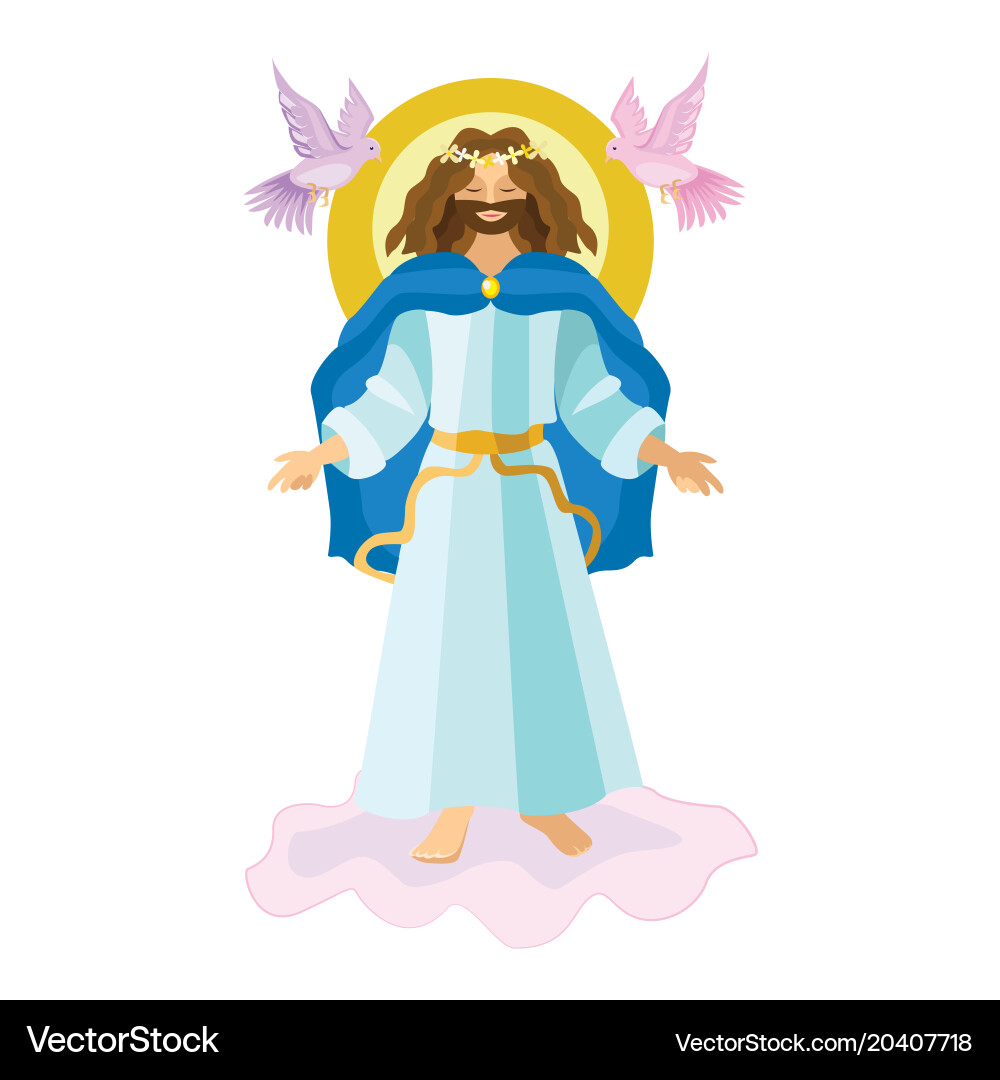 Easter resurrection religious background - risen Vector Image