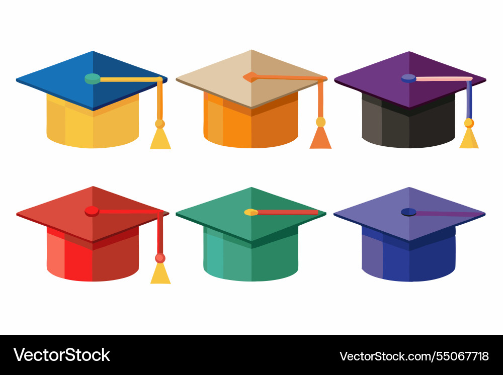 Graduation cap silhouette Royalty Free Vector Image
