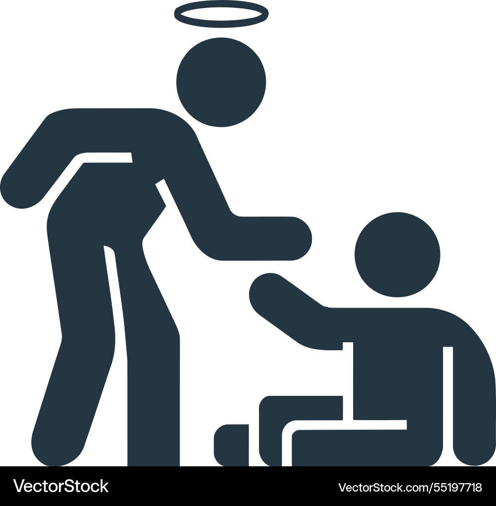 Helping others kindness icon Royalty Free Vector Image