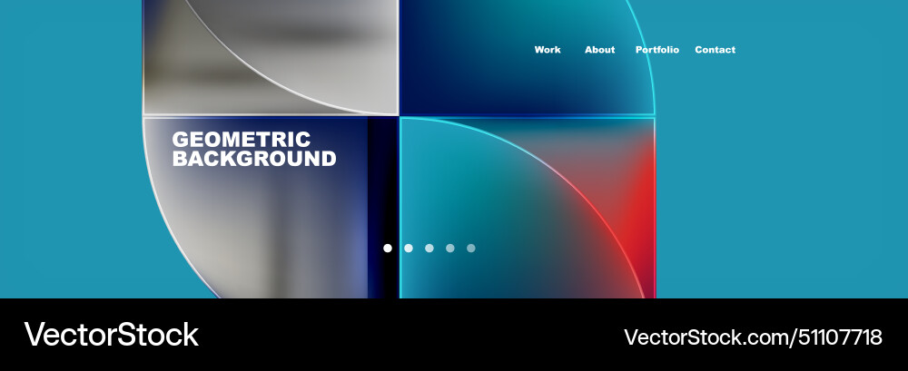 Multimedia brand with circles and squares Vector Image