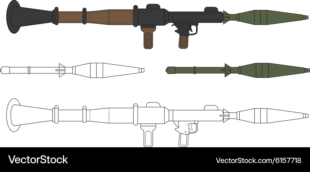 Rocket launcher with missiles Royalty Free Vector Image