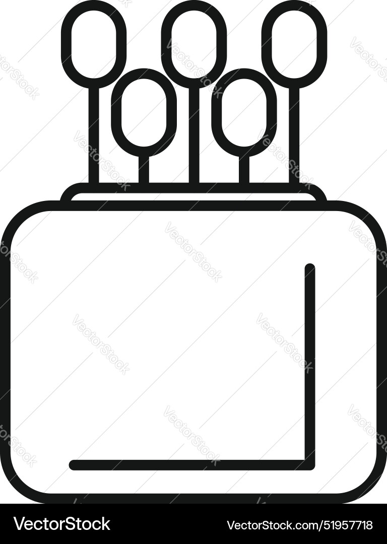 Toaster showing heating elements warming up Vector Image