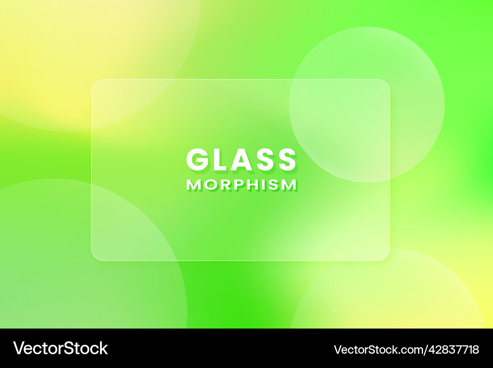 Transparent rectangular in glass morphism style Vector Image