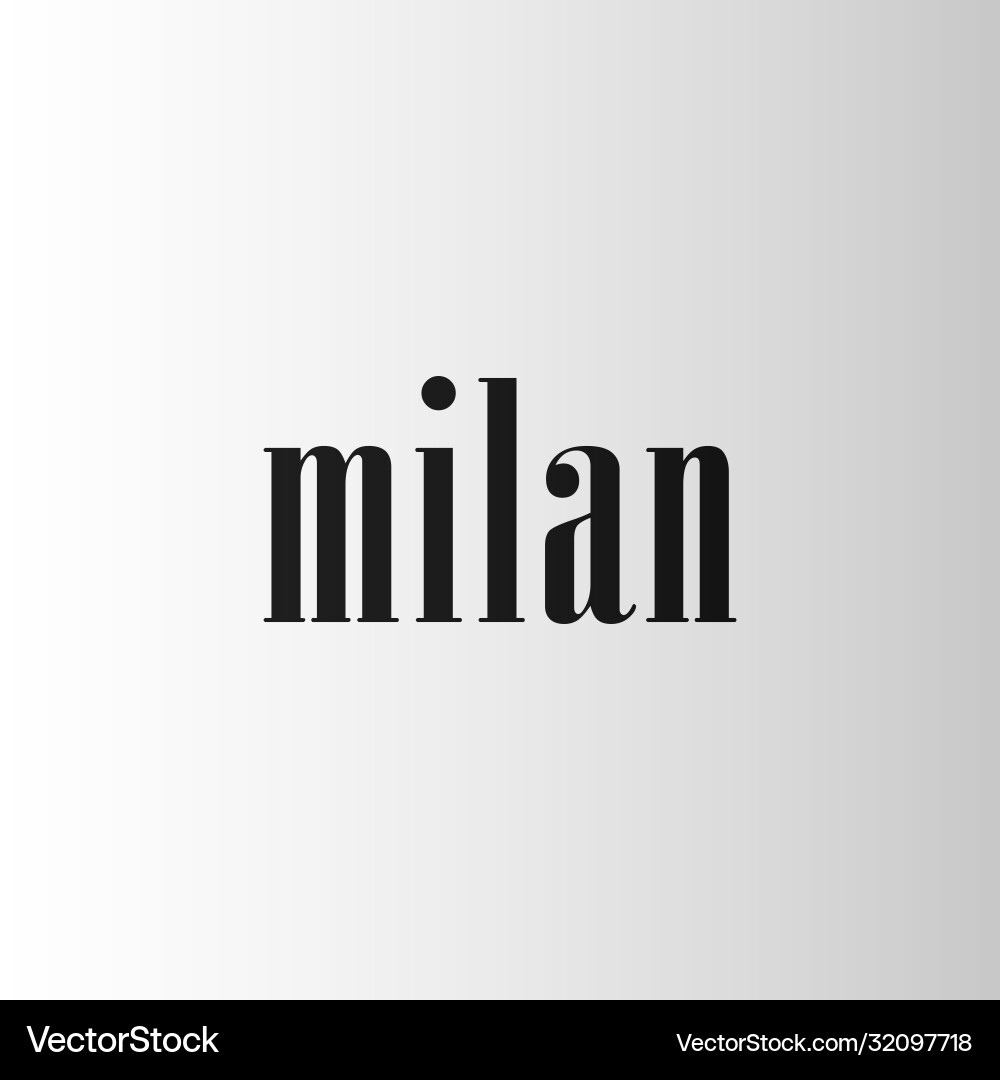 Word milan logo design template Royalty Free Vector Image
