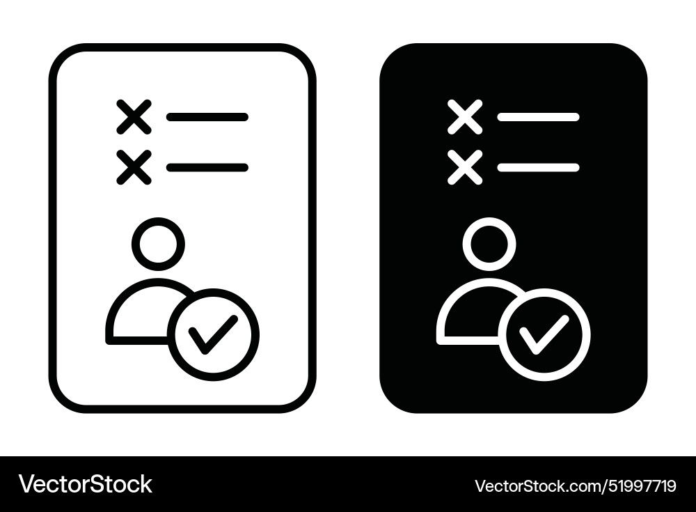 Attend outline icon collection or set thin Vector Image