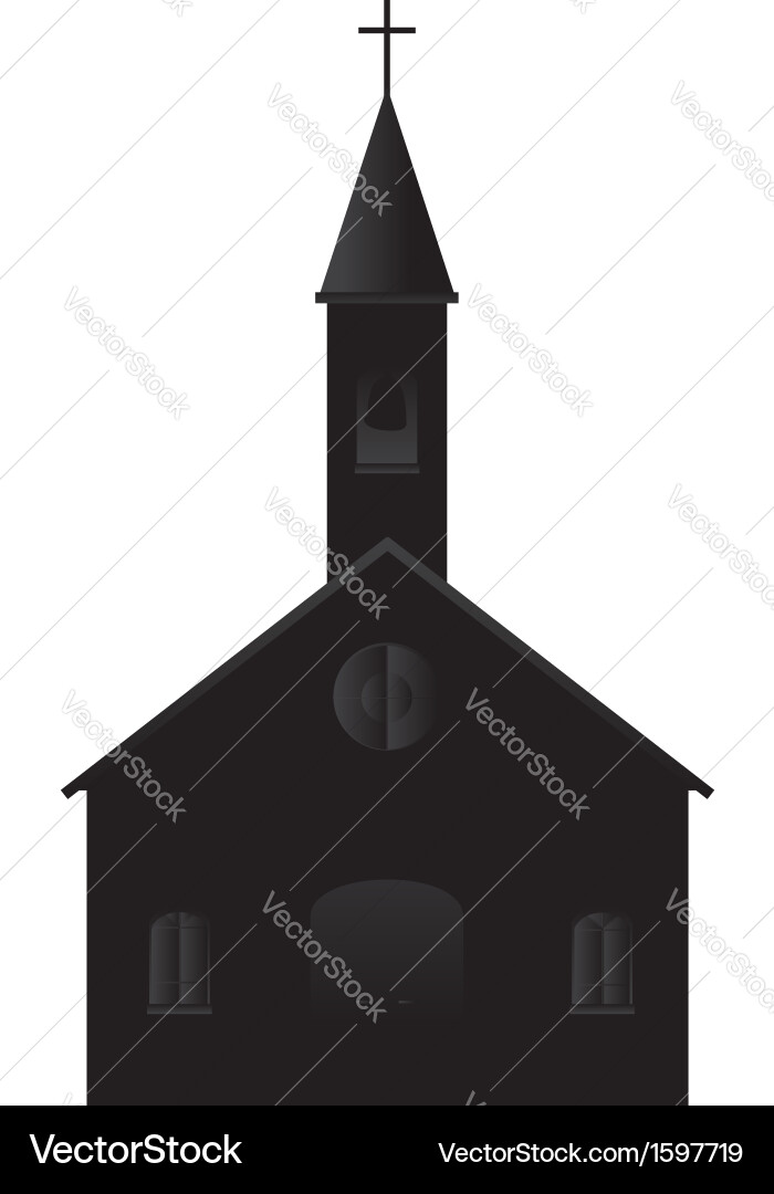 Church silhouette Royalty Free Vector Image - VectorStock