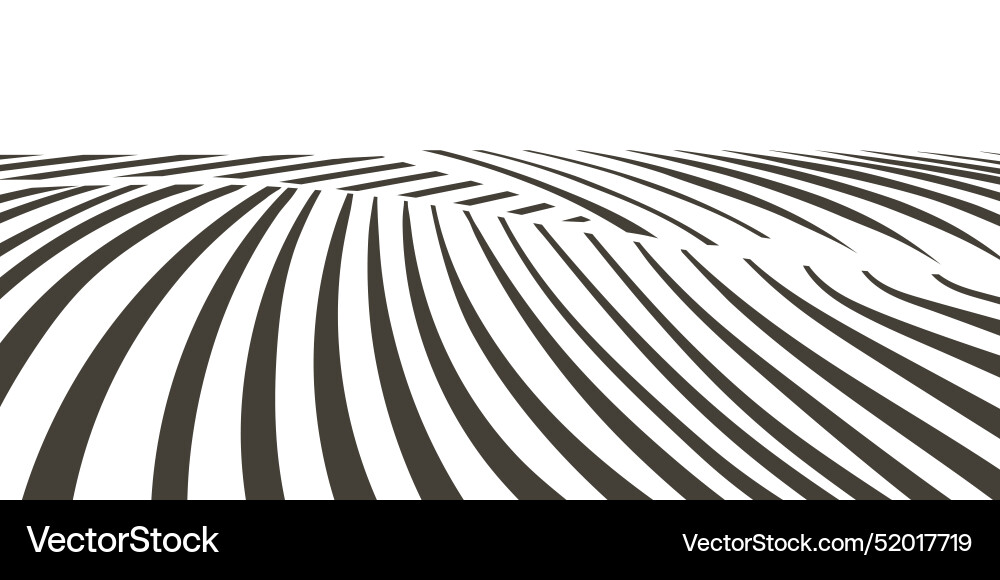 Farm field landscape on small hills furrows Vector Image