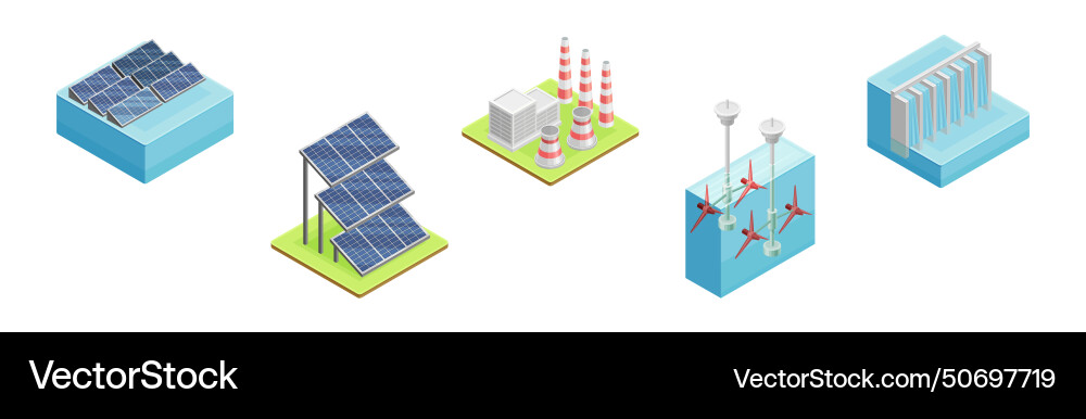 Renewable green energy source technology Vector Image