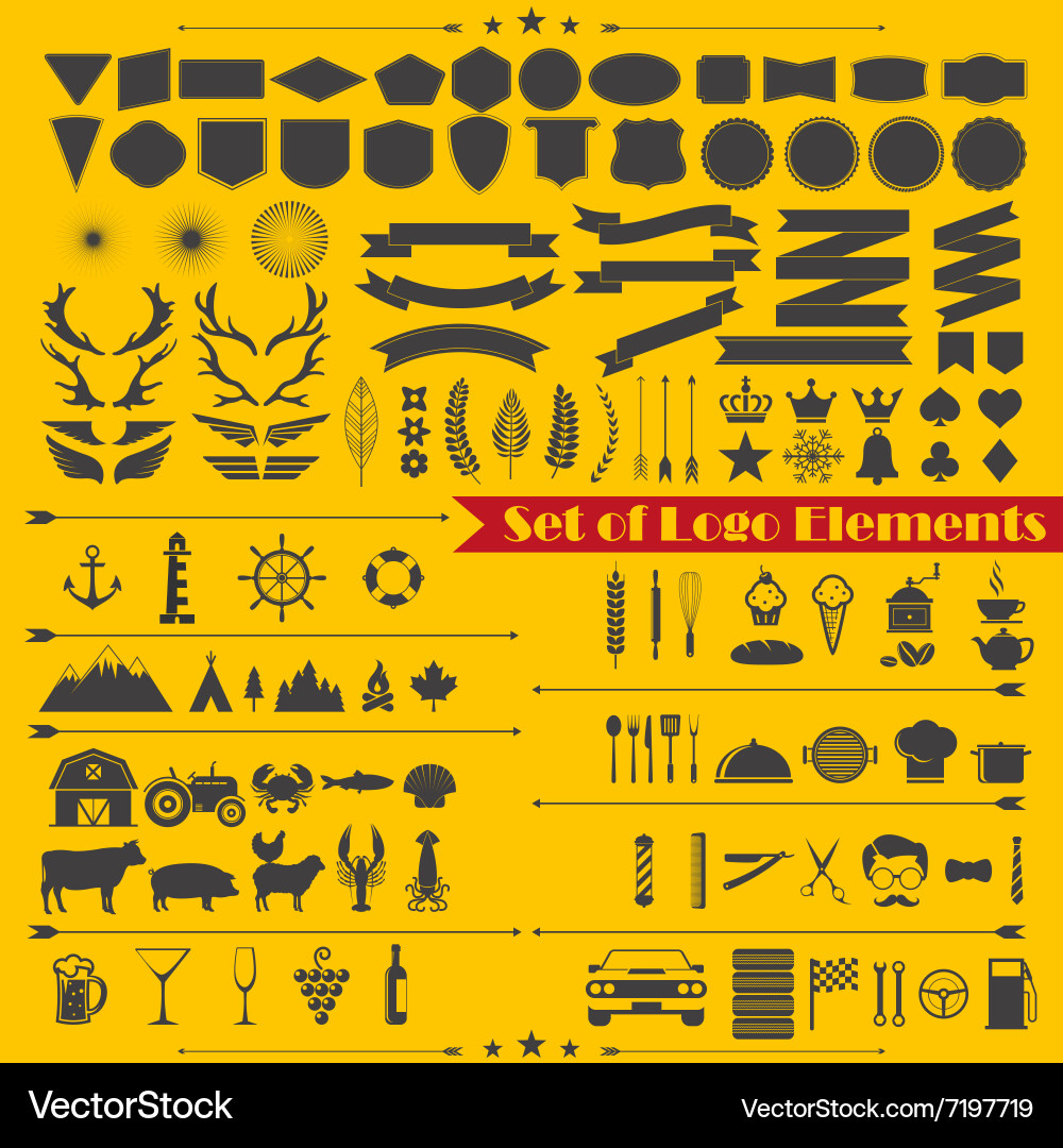 Restaurant & Bar Icon Set Royalty Free Vector Image