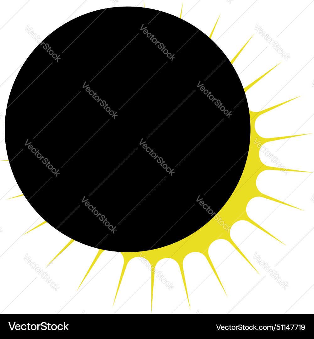 Solar eclipse Royalty Free Vector Image - VectorStock