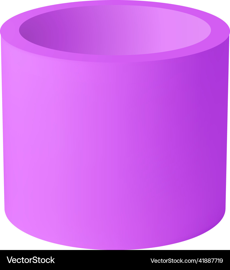 Violet tube realistic composition Royalty Free Vector Image