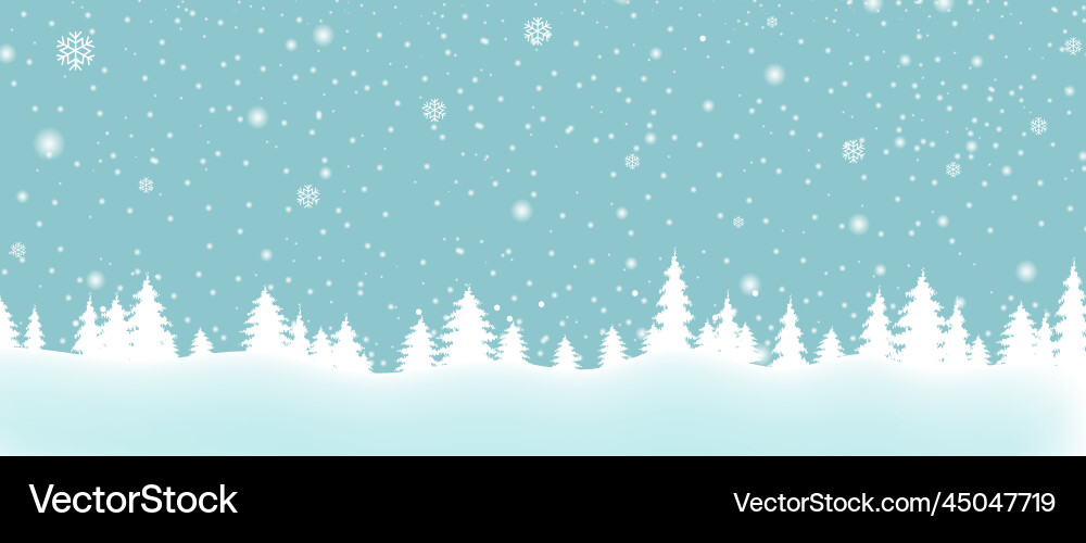 Winter landscape with snow poster Royalty Free Vector Image