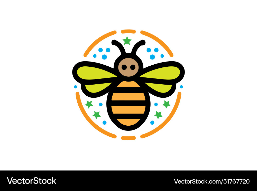 Bee isolated on a white backgr Royalty Free Vector Image