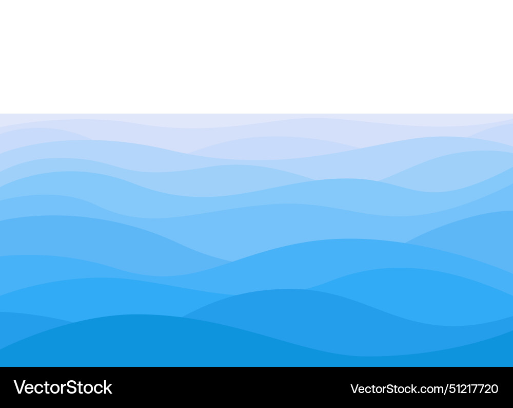 Blue water wave pattern sea river ocean Royalty Free Vector