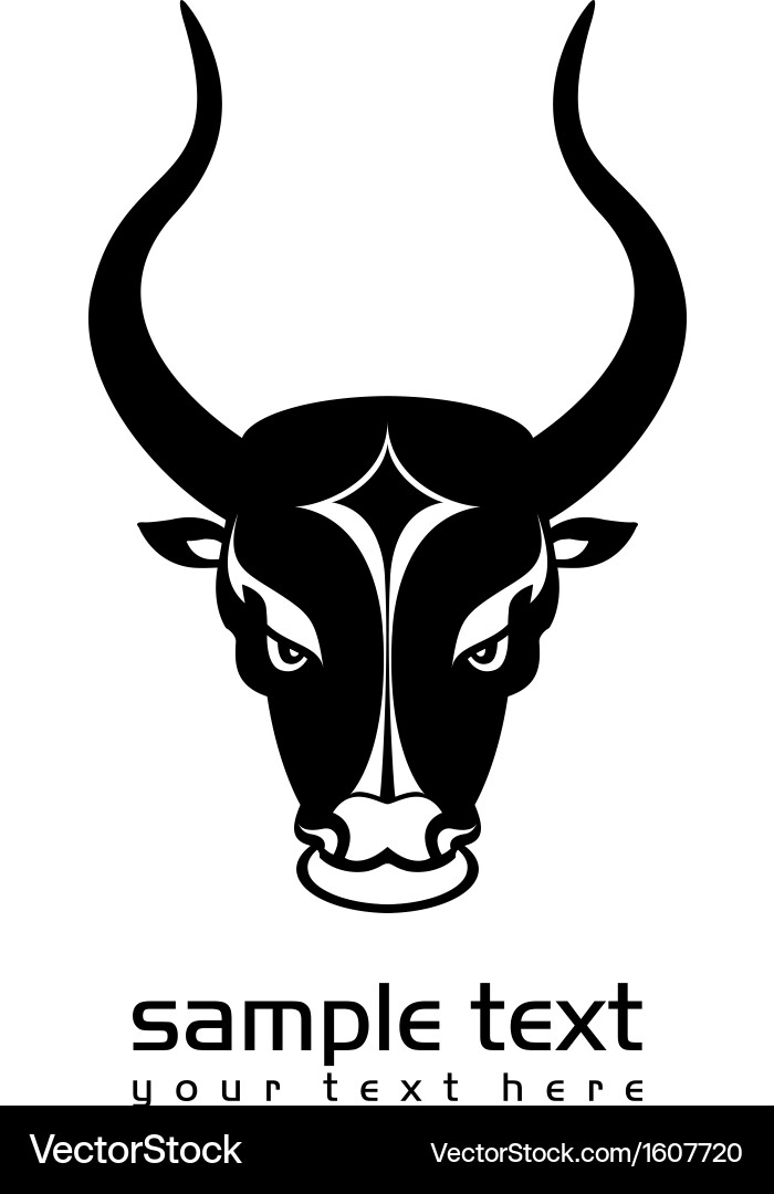 Bull head Royalty Free Vector Image - VectorStock