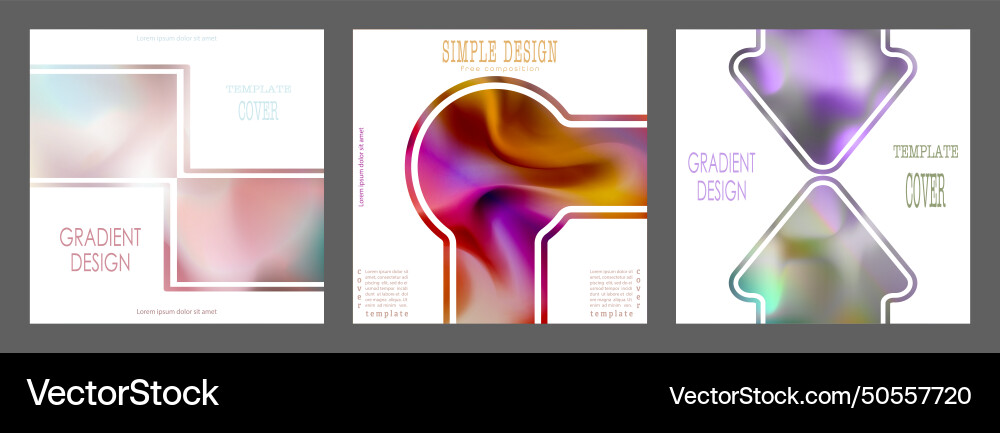 Colorful gradient with blur elements a template Vector Image