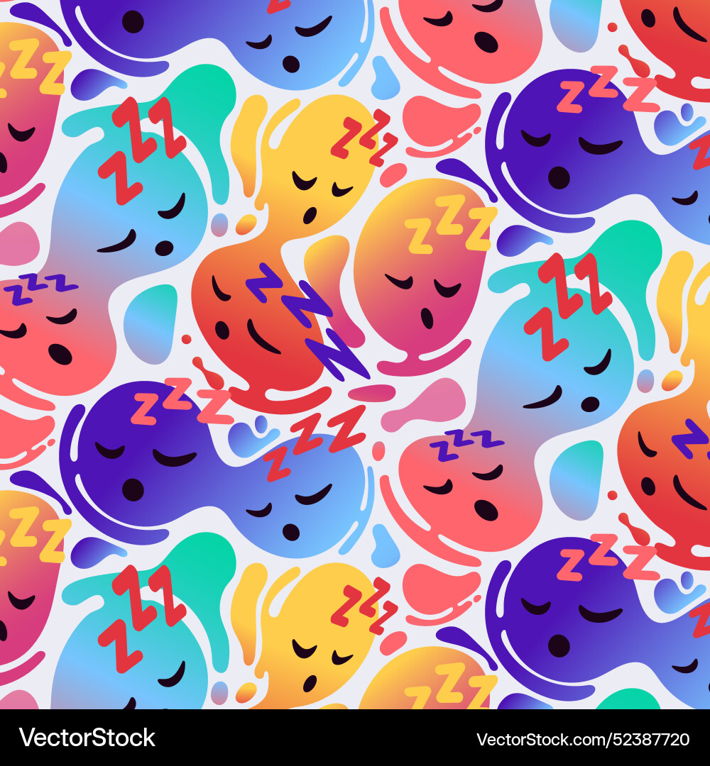 Distorted smile emoticon pattern Royalty Free Vector Image