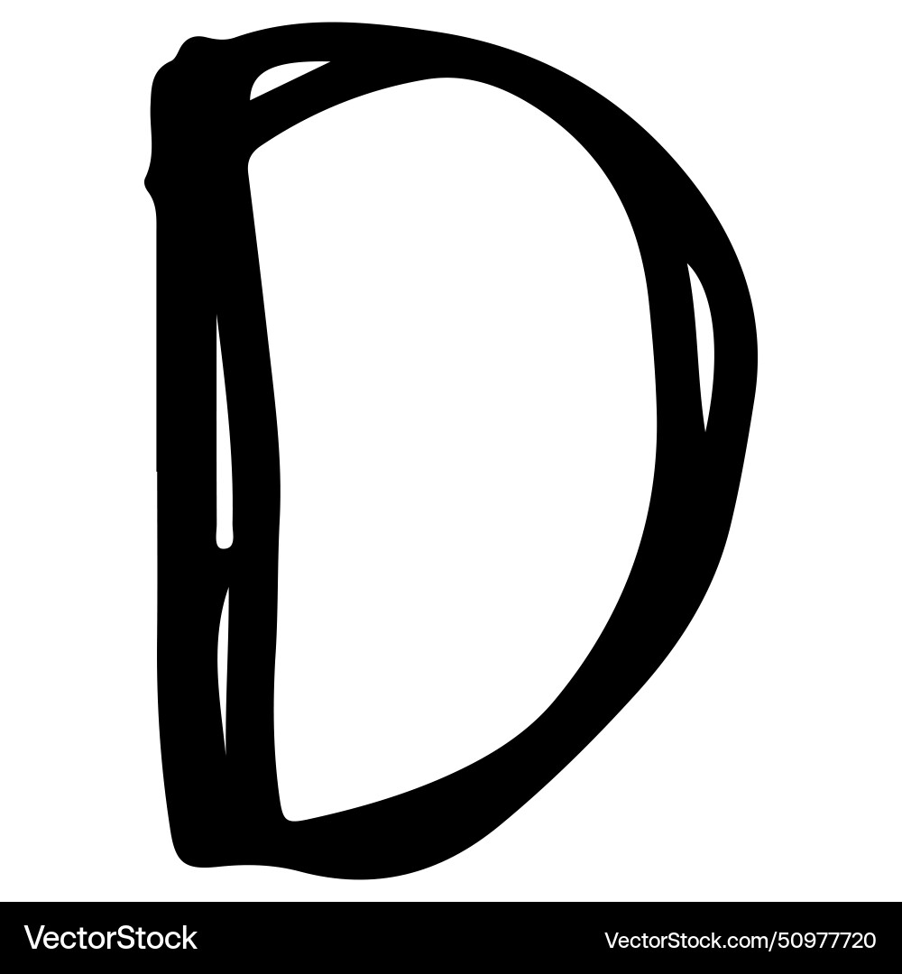 English alphabet d 3 Royalty Free Vector Image