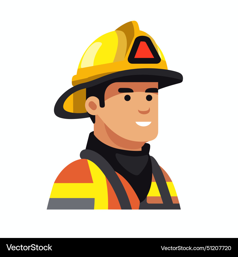 Friendly male firefighter Royalty Free Vector Image