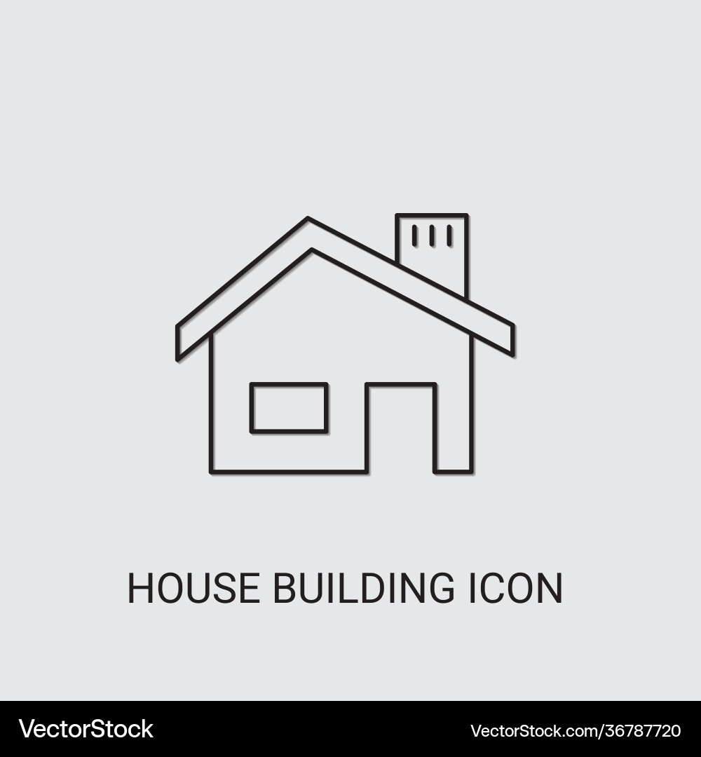 House building icon Royalty Free Vector Image - VectorStock