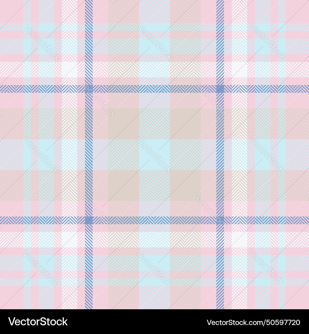 Plaid check pattern in pink seamless fabric Vector Image