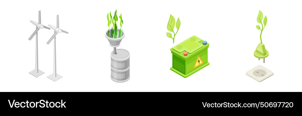 Renewable green energy source technology Vector Image