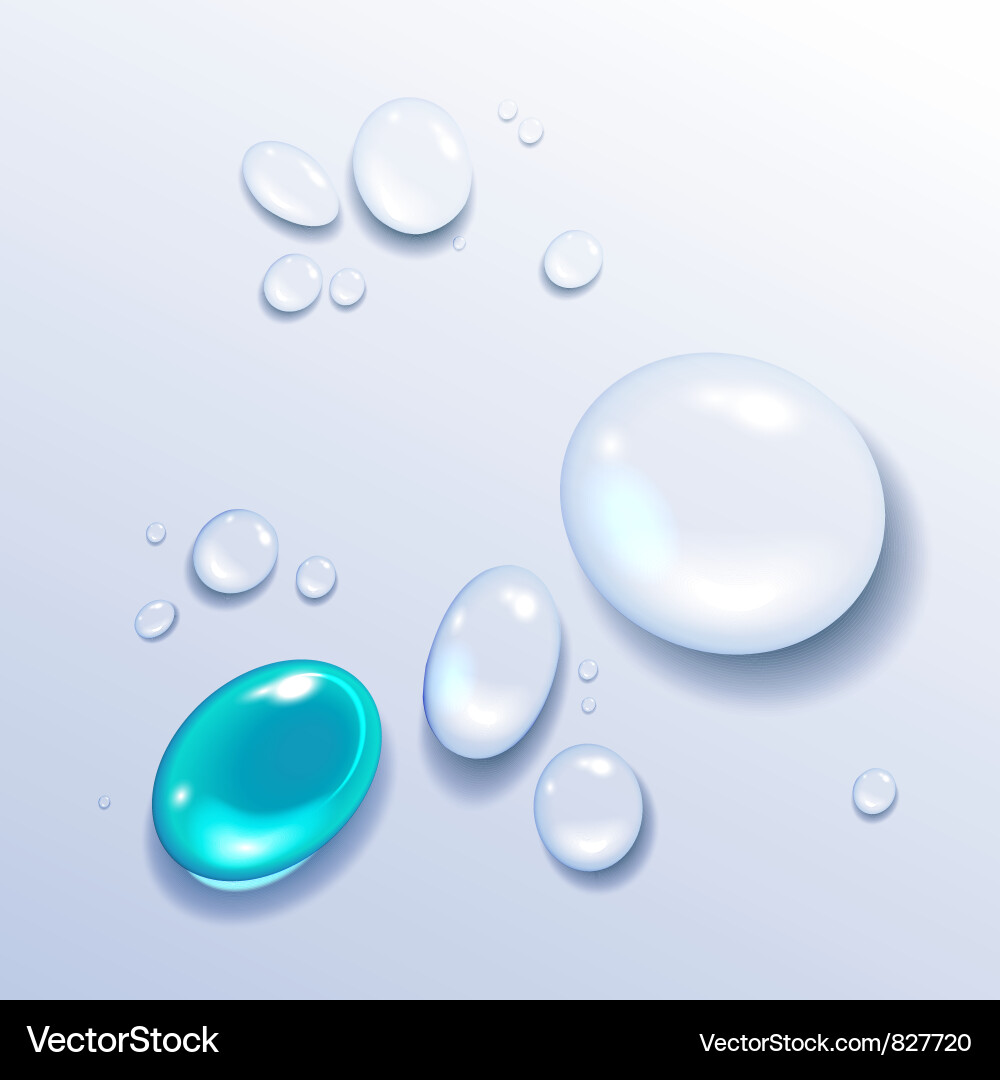 Water Droplet on Light Background Royalty Free Vector Image
