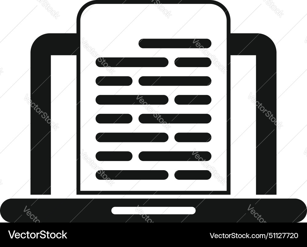 Working remote reading article icon simple Vector Image