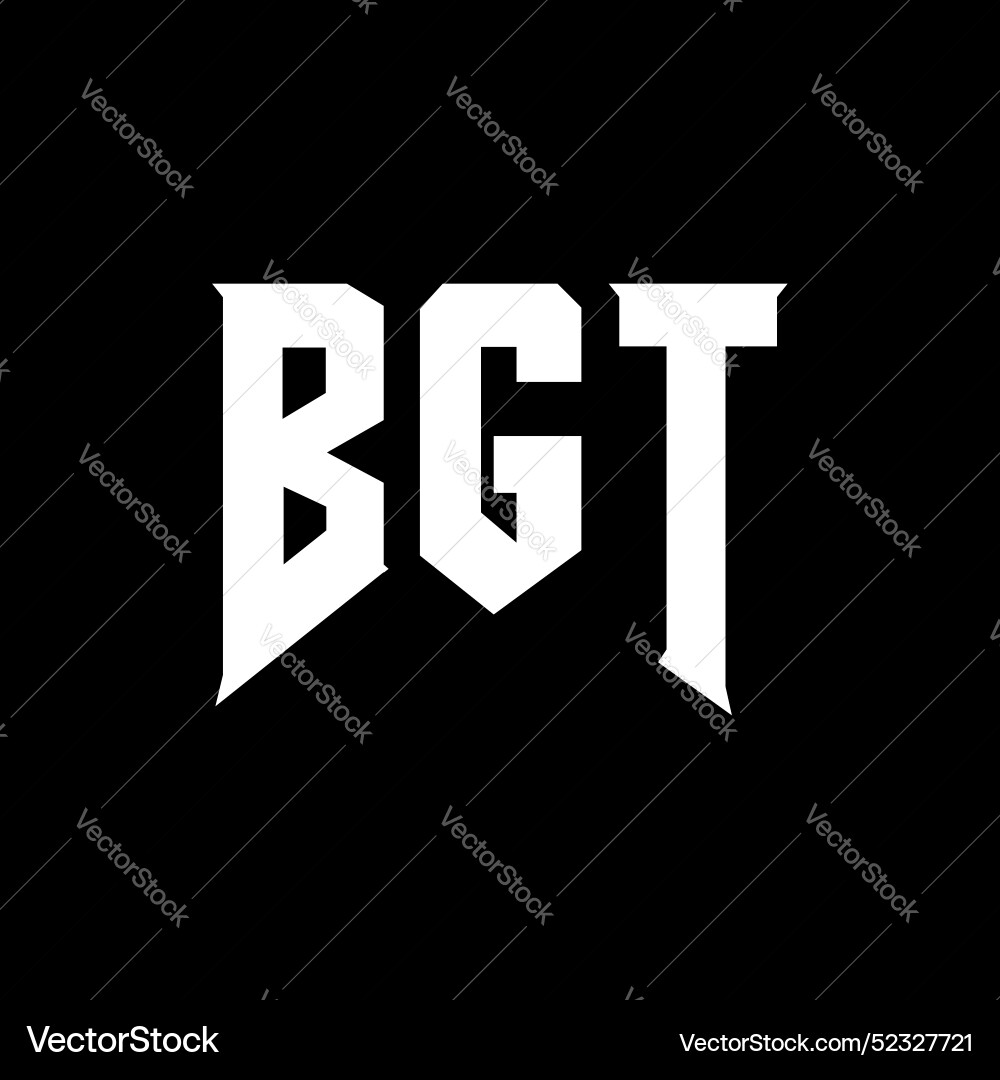 Bgt letter logo design for technology company Vector Image