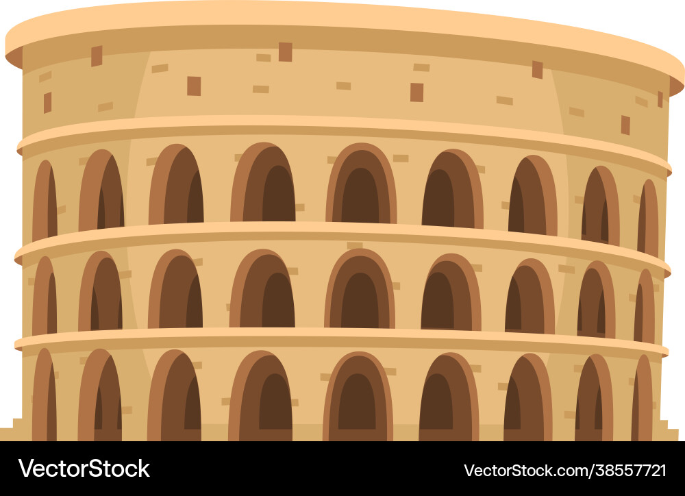 Colosseum cartoon Royalty Free Vector Image - VectorStock