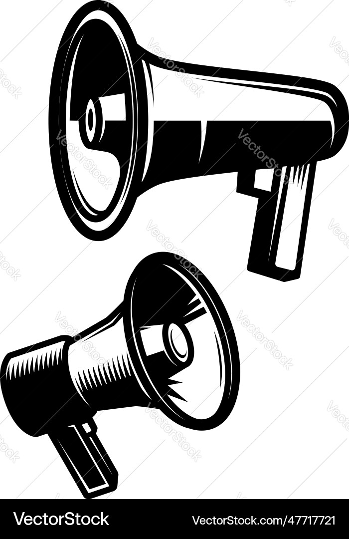 Megaphone design element for logo label sign Vector Image