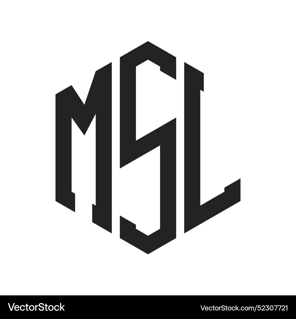Msl logo design initial letter monogram Royalty Free Vector