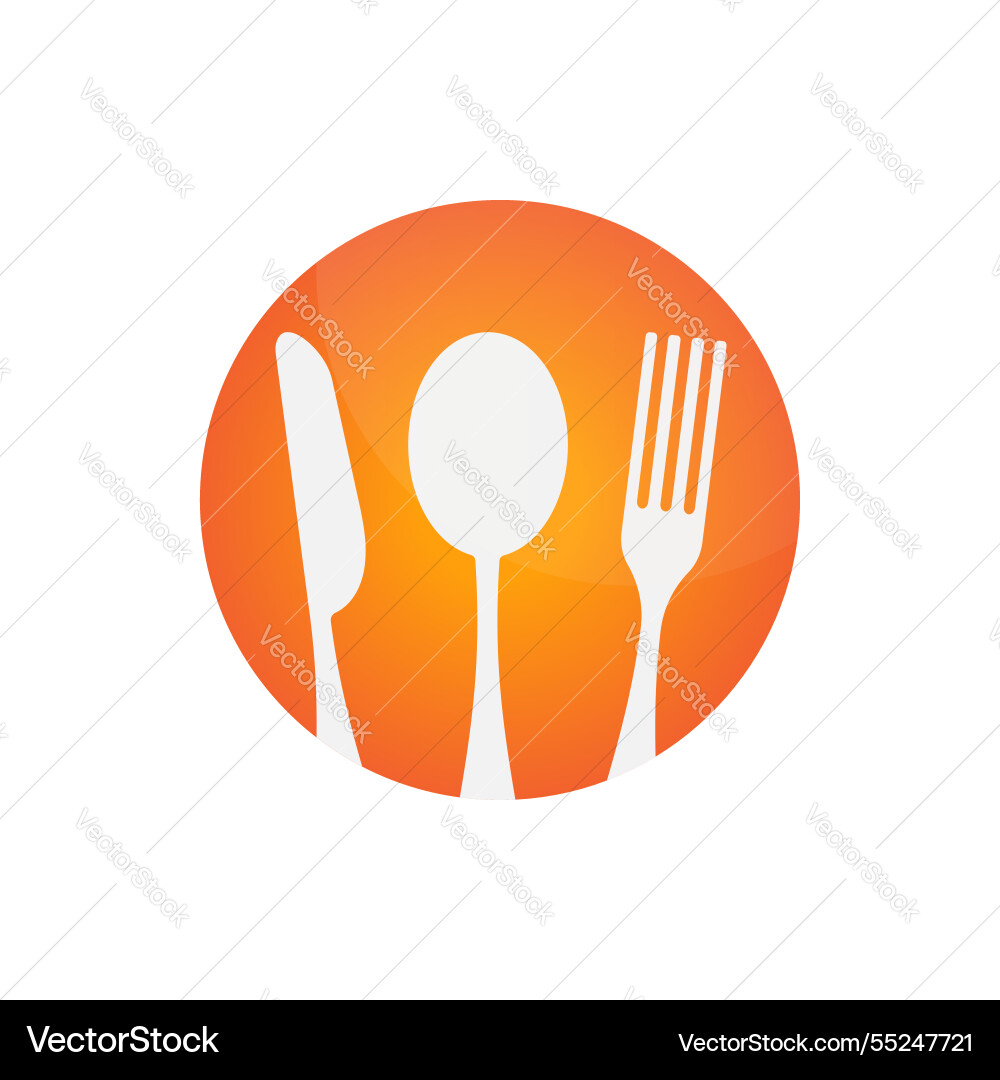 Spoon fork and knife icon Royalty Free Vector Image