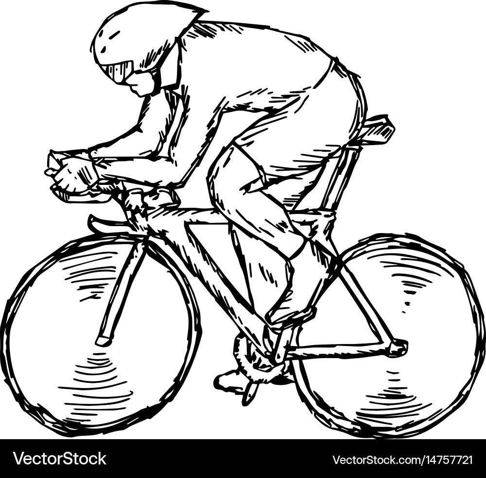 Track cycling competition Royalty Free Vector Image