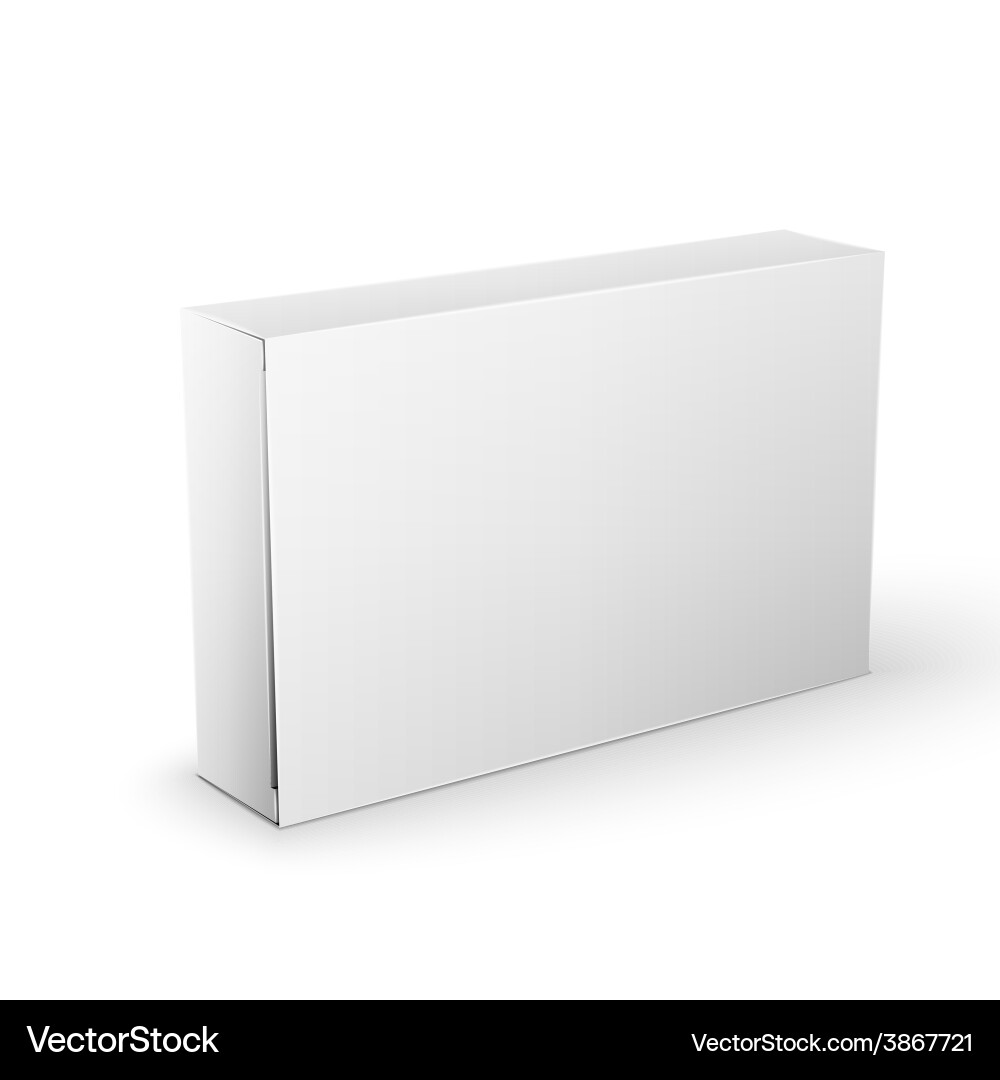 White product package box mock up template Vector Image