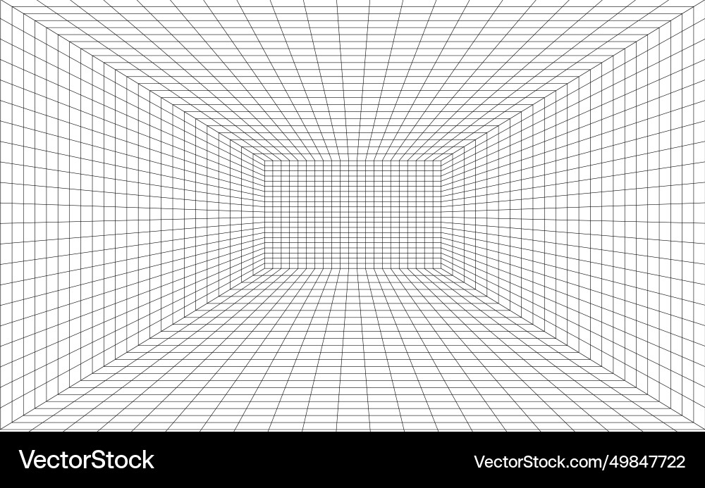 3D Perspective Grid Background Royalty Free Vector Image