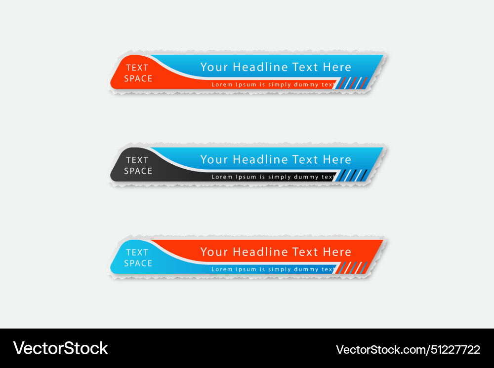 Abstract lower third banner template Royalty Free Vector