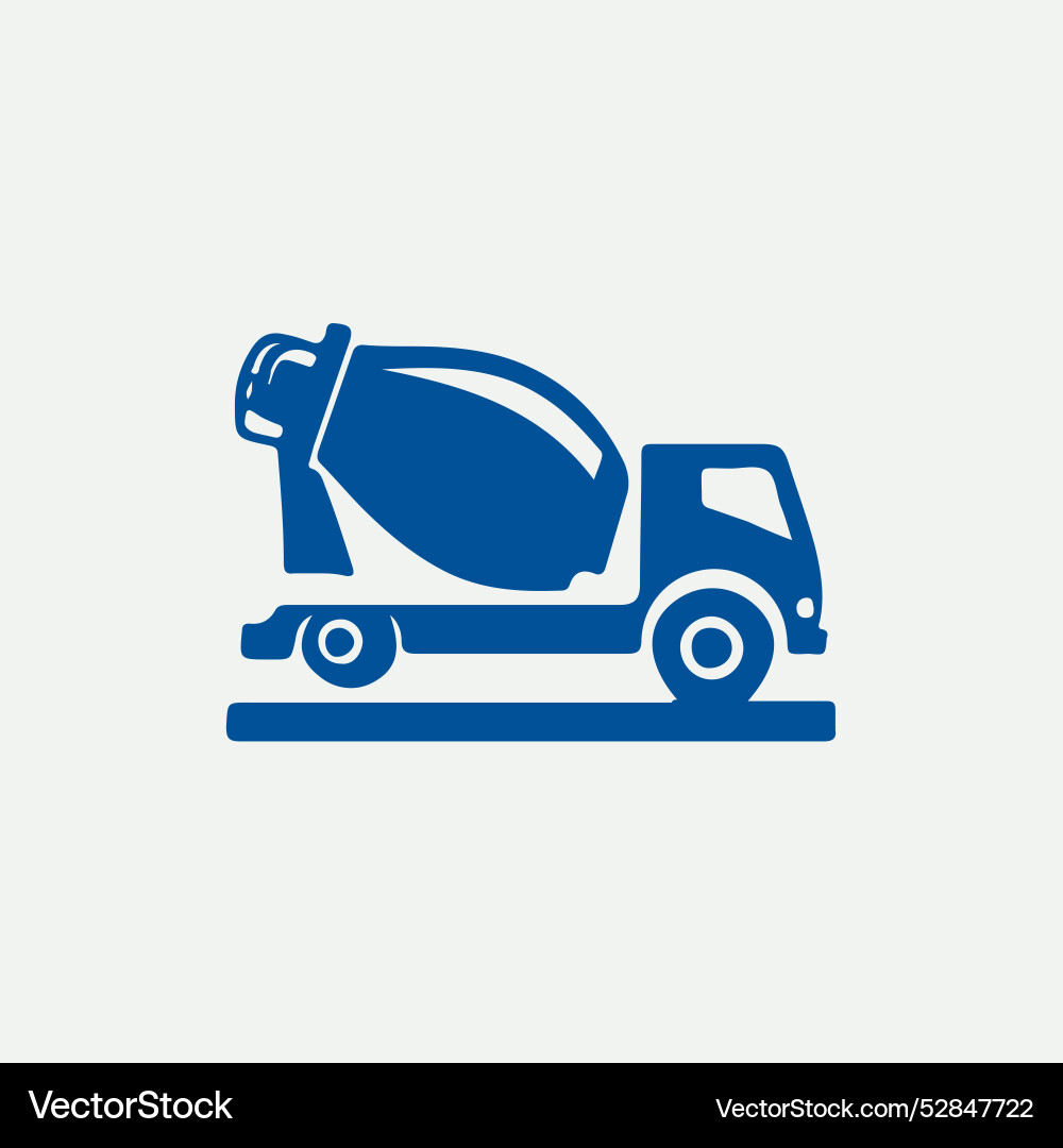 Concrete mixer truck logo Royalty Free Vector Image