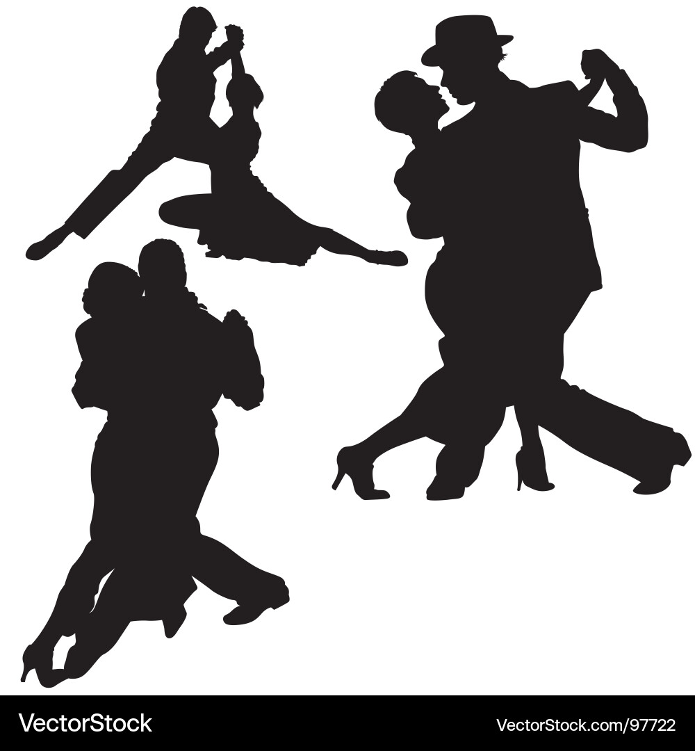 Dancing Silhouettes Royalty Free Vector Image - VectorStock