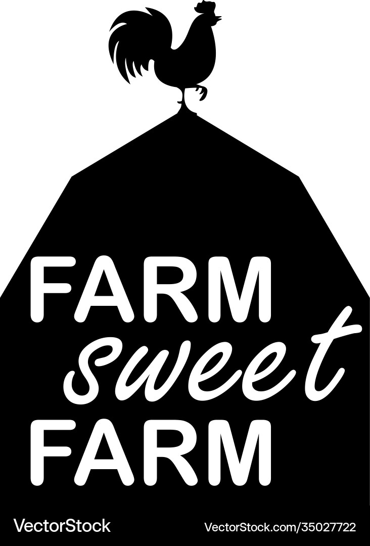 Farm sweet on white background Royalty Free Vector Image