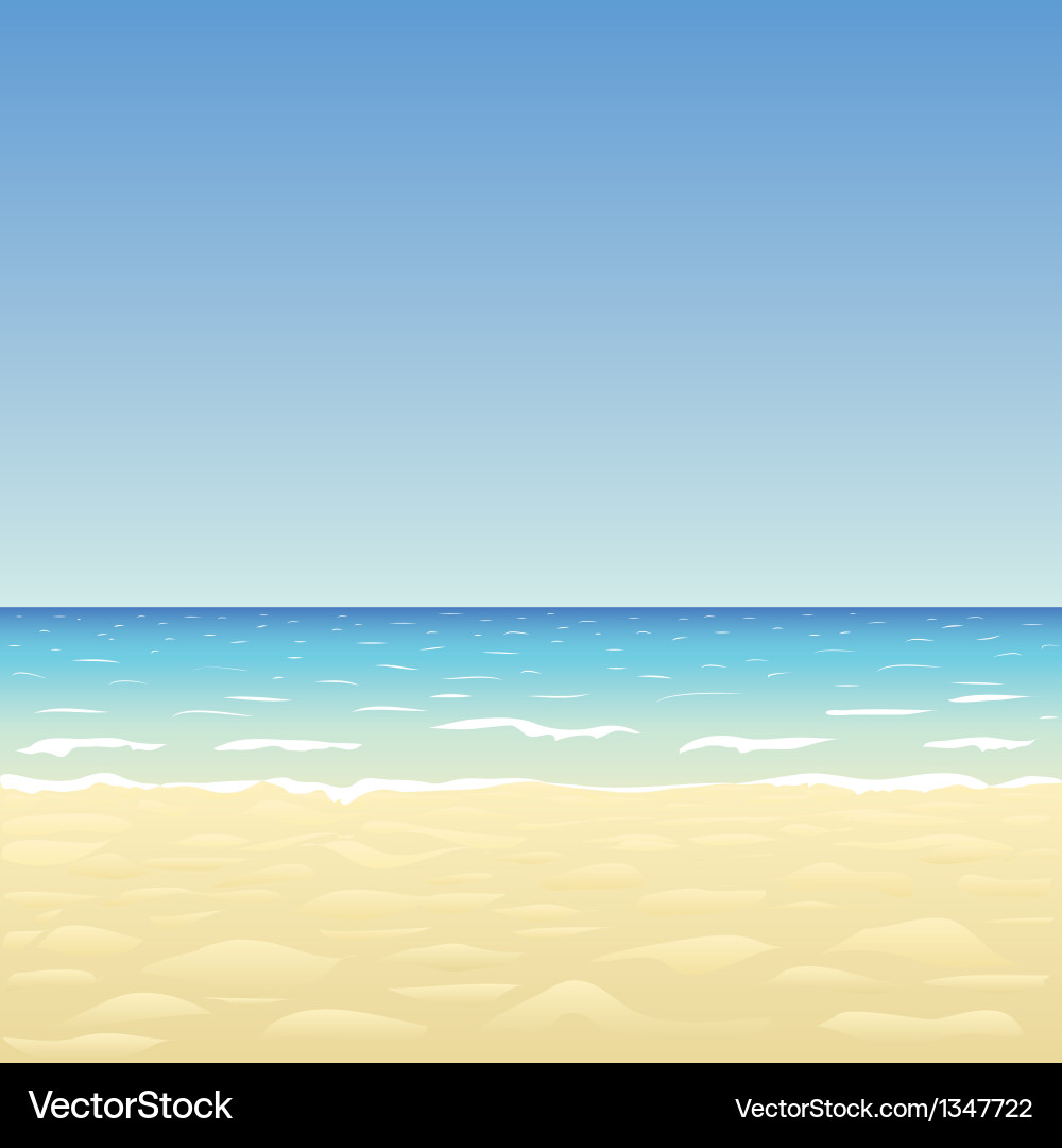 Ocean sand beach Royalty Free Vector Image - VectorStock