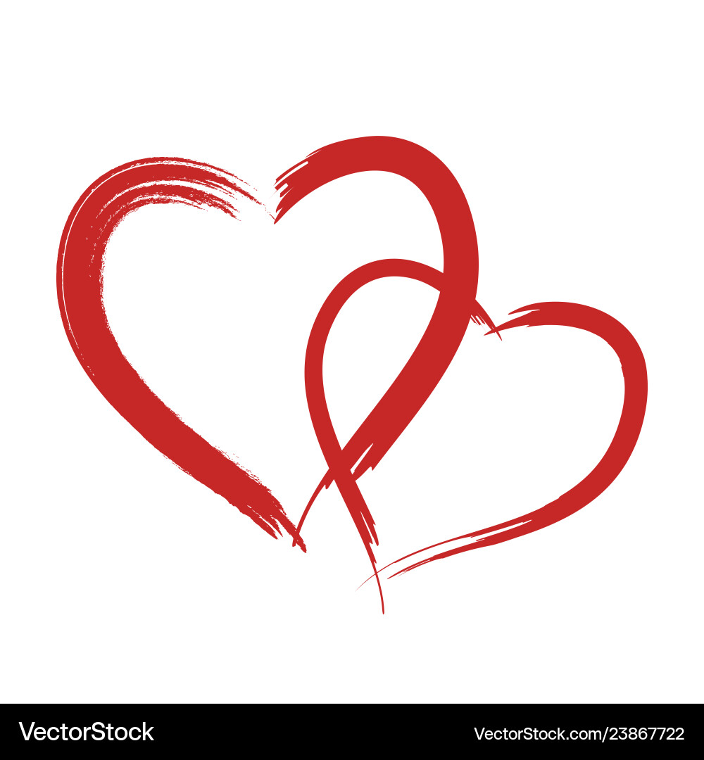 Red Grunge Heart Symbol Royalty Free Vector Image