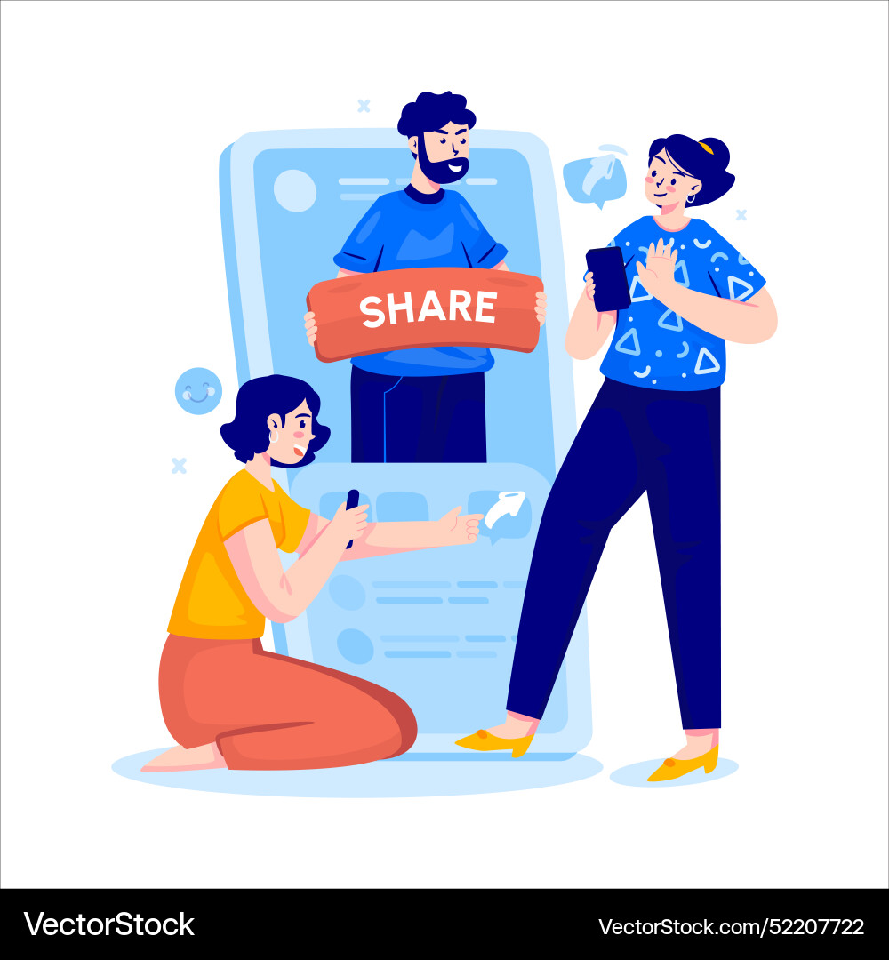 Share post affiliate content Royalty Free Vector Image