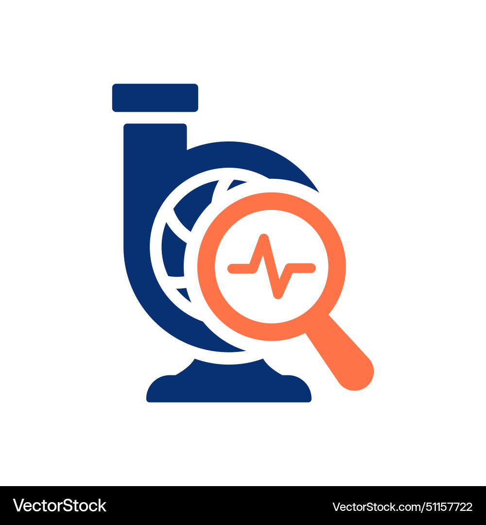 Turbocharger diagnostics icon on white background Vector Image