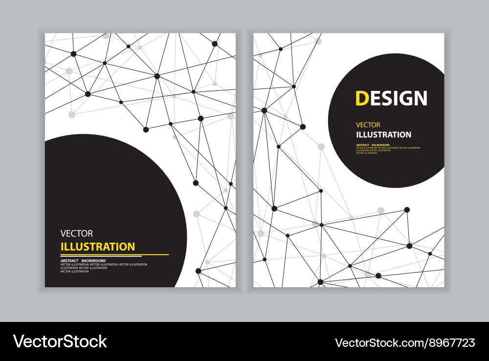 Black network book cover Royalty Free Vector Image