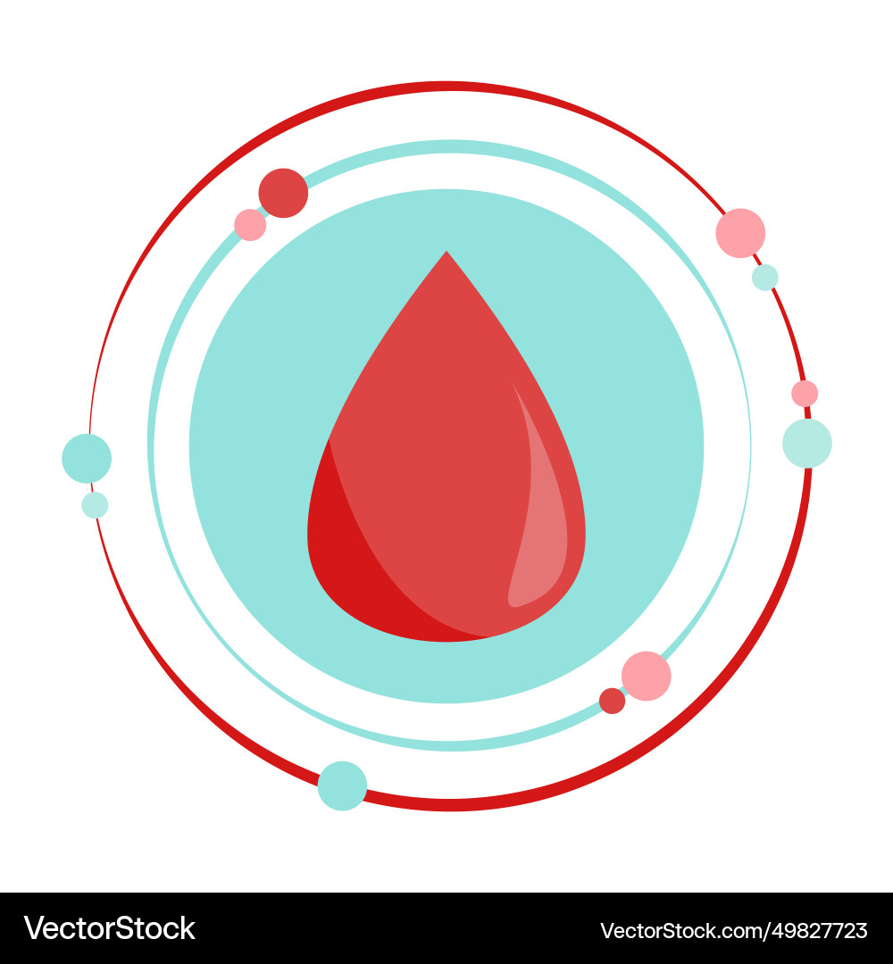 Blood drop medical icon Royalty Free Vector Image