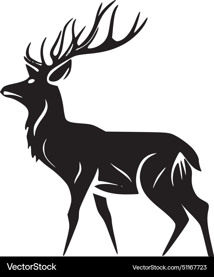 Deer - minimalist and simple silhouette Royalty Free Vector