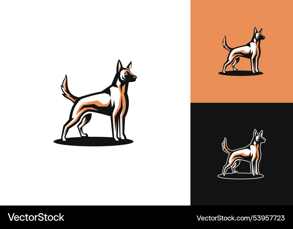 Dog logo labrador retriever veector Royalty Free Vector